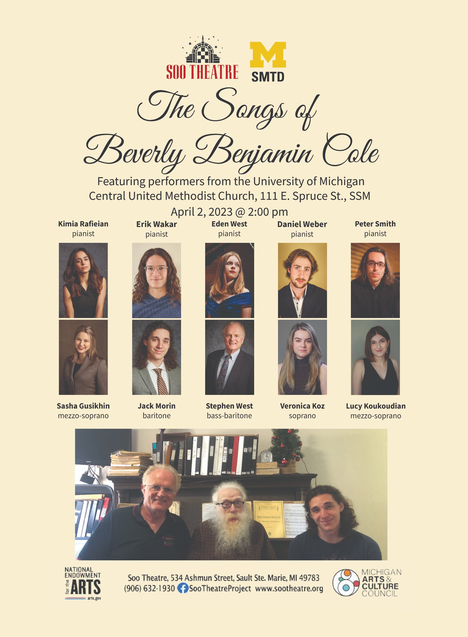2023 - The Songs Of Beverly Benjamin Cole - The Soo Theatre Project, Inc.